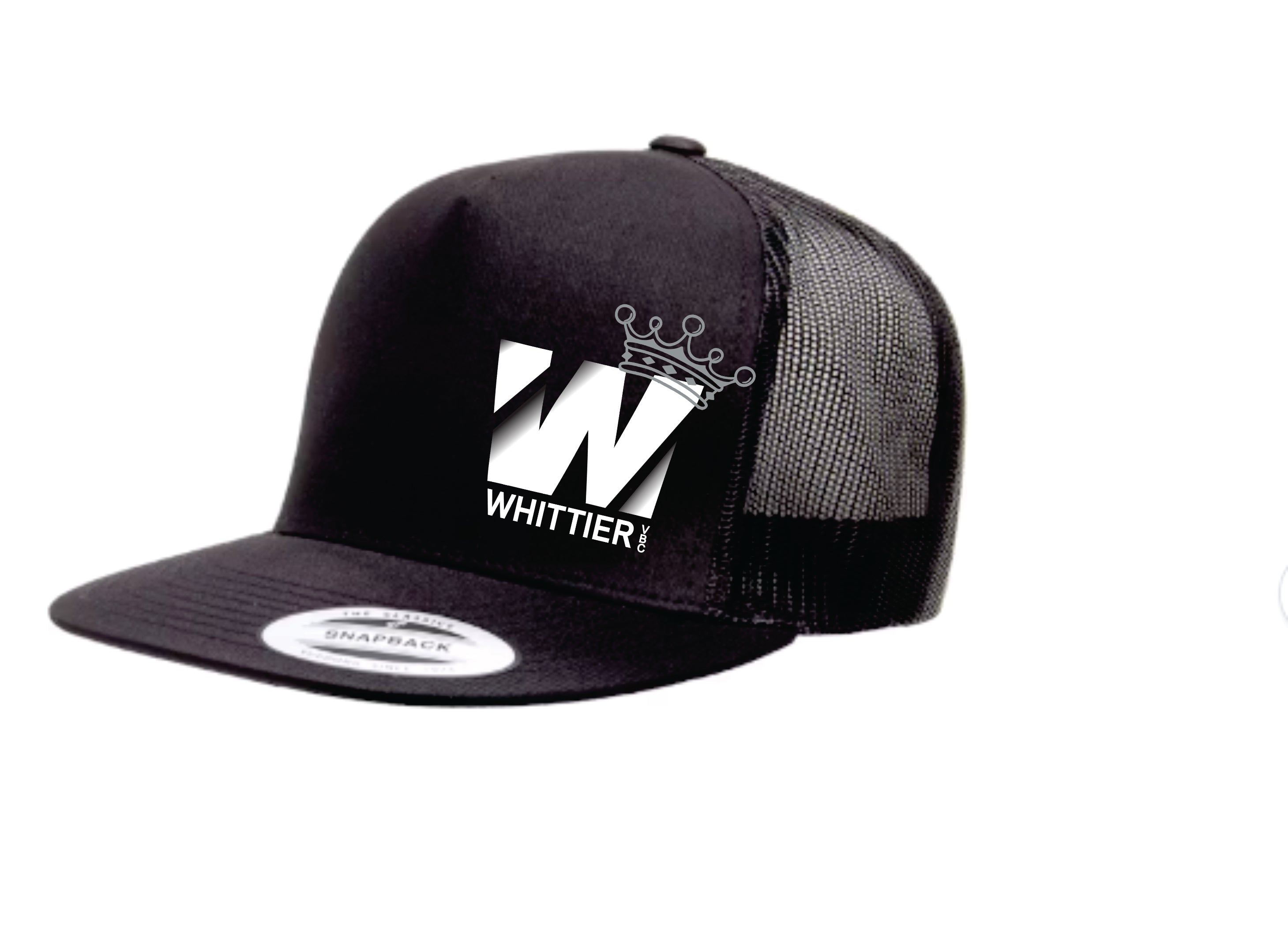 WVBC Flat Bill hats with WHITE Whittier Logo – Dope Gear Culture